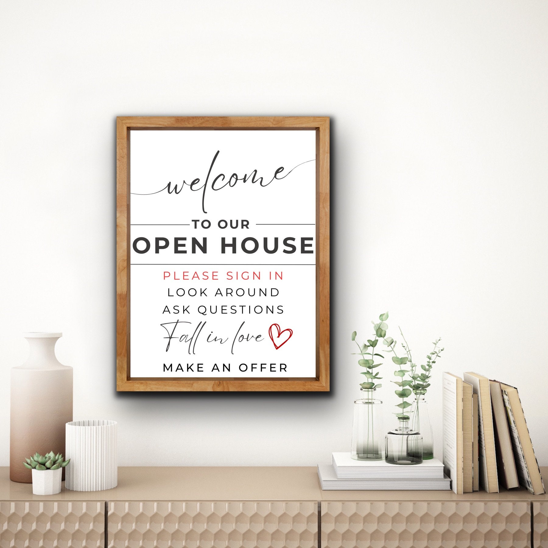 Printable Open House Welcome Sign: Modern Real Estate Flyer (digital ...
