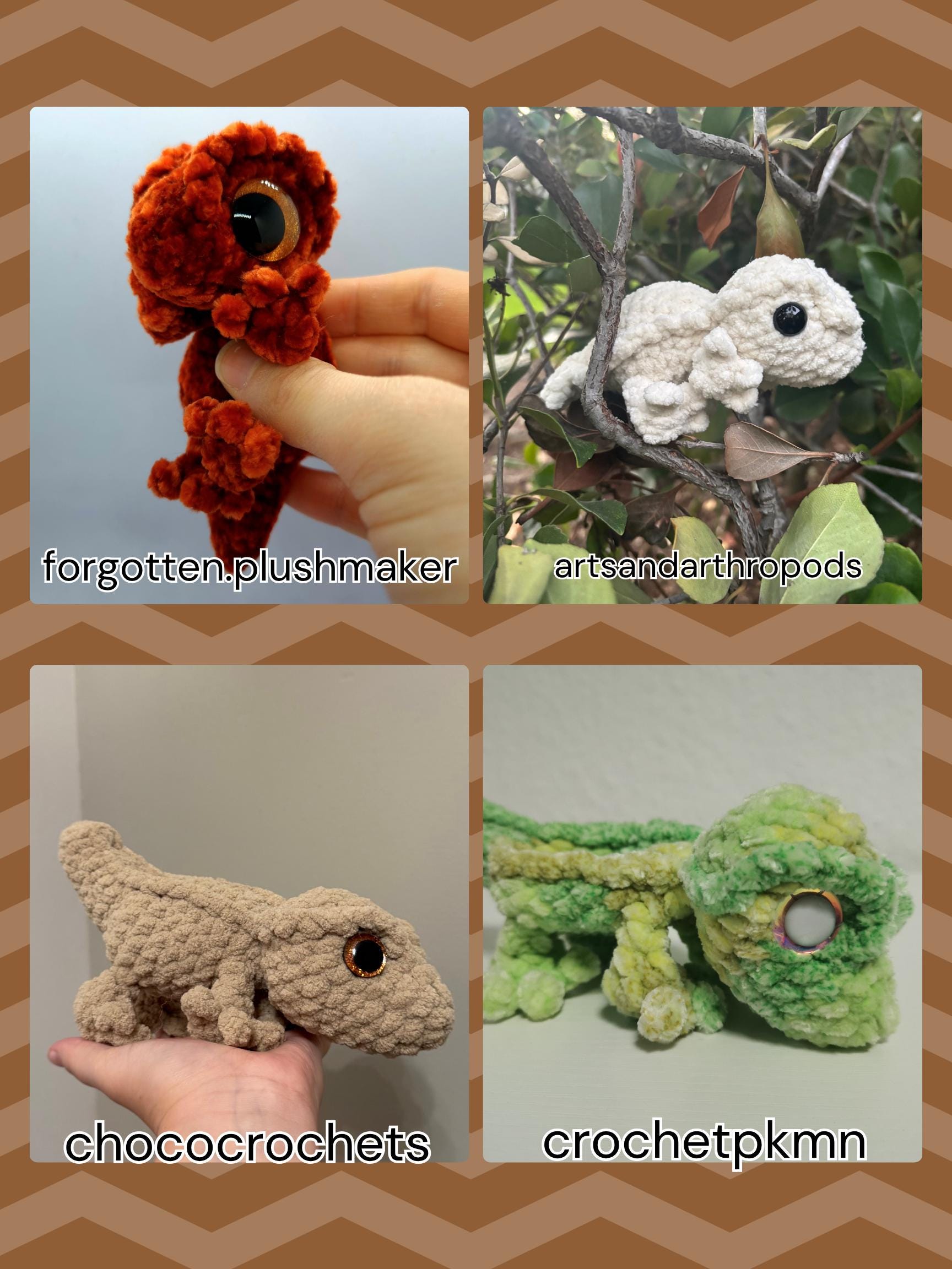 Apollo the Gecko Crochet Pattern - Crested Gecko Low Sew Amigurumi by ...