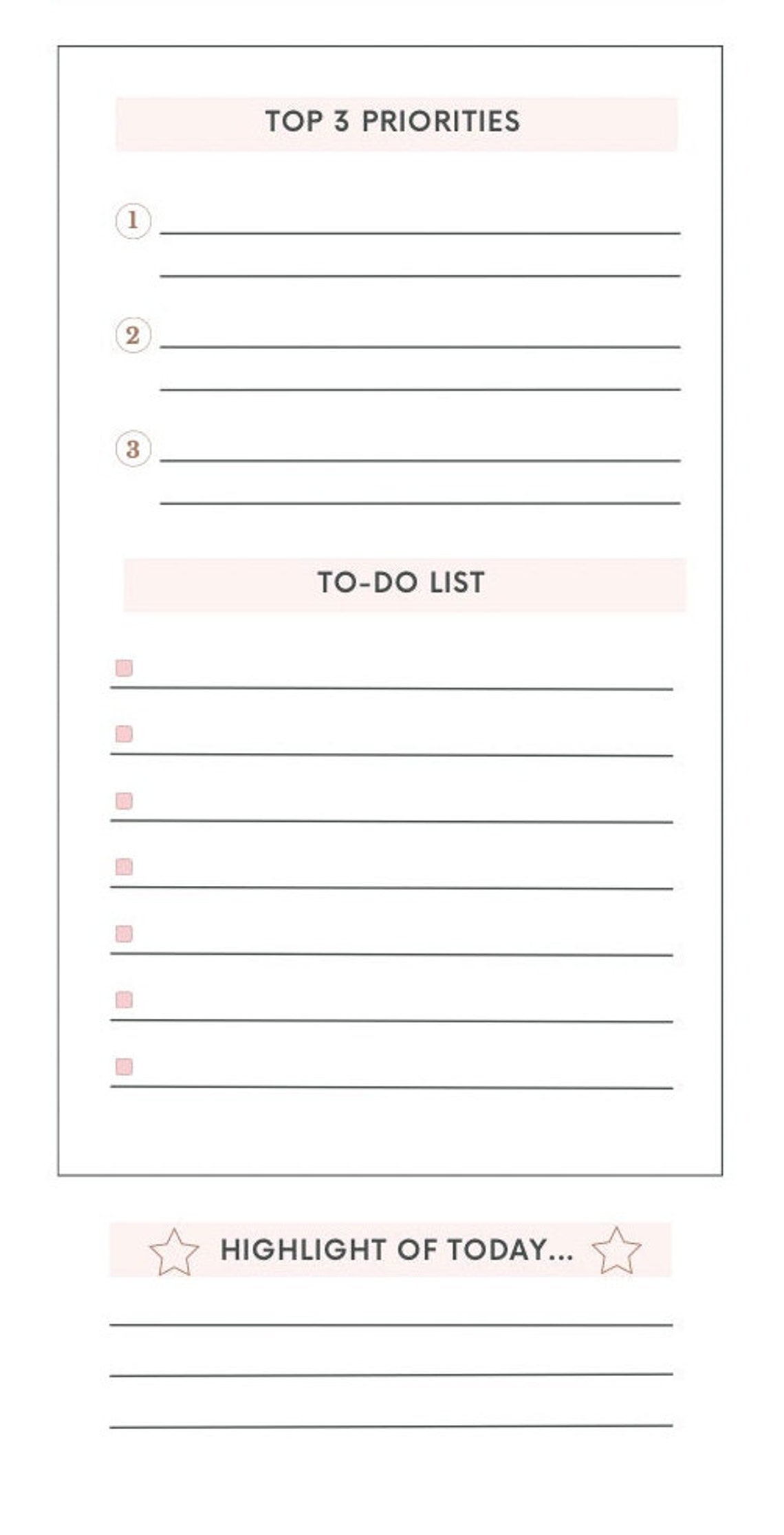 Self Care "it Girl" Checklist, Printable Digital PDF Wellness Planner ...