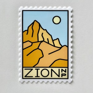 Zion National Park Watchman Stamp Sticker - Etsy