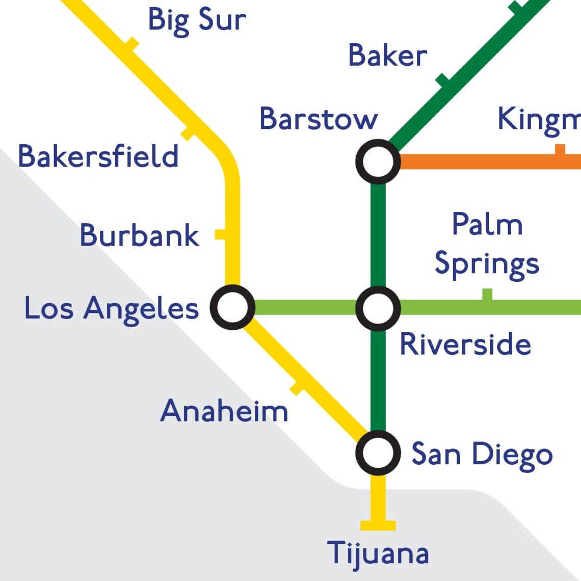 United States Interstate Underground Map - Etsy