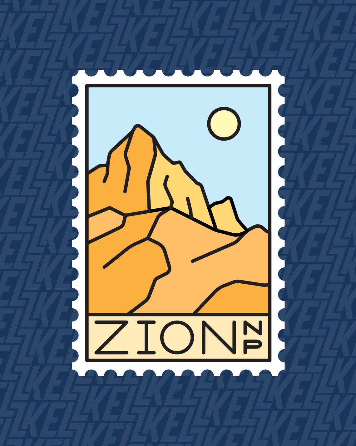 Zion National Park Watchman Stamp Sticker - Etsy
