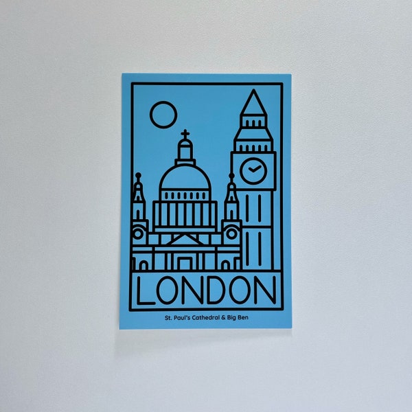 Postcard London - Etsy