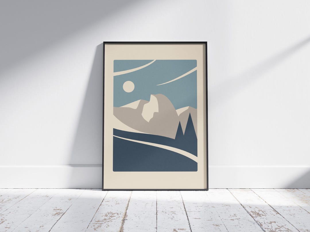 Minimalist Half Dome Poster – Yosemite National Park Wall Art - Etsy