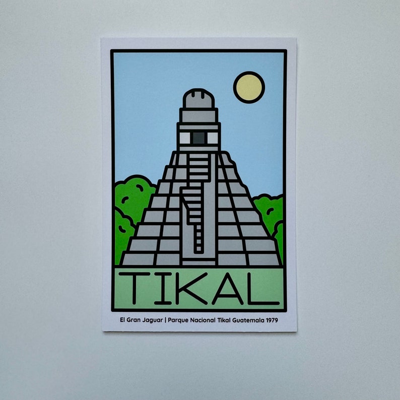 Tikal National Park Guatemala Postcard - Etsy