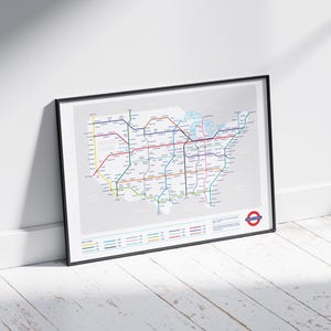 United States Interstate Underground Map - Etsy
