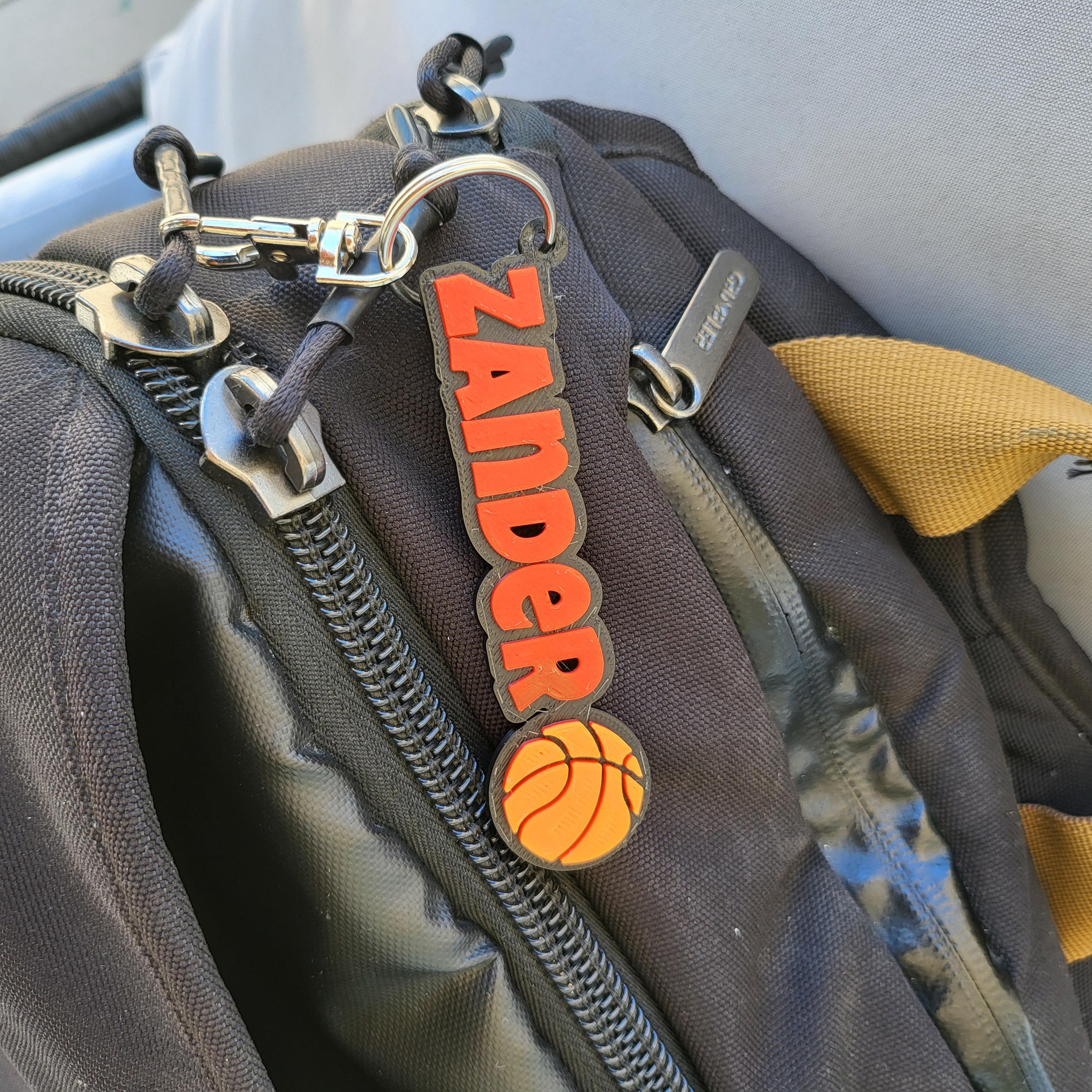 Basketball Personalized Keychain, Custom 3D Printed Baseball Keychain ...