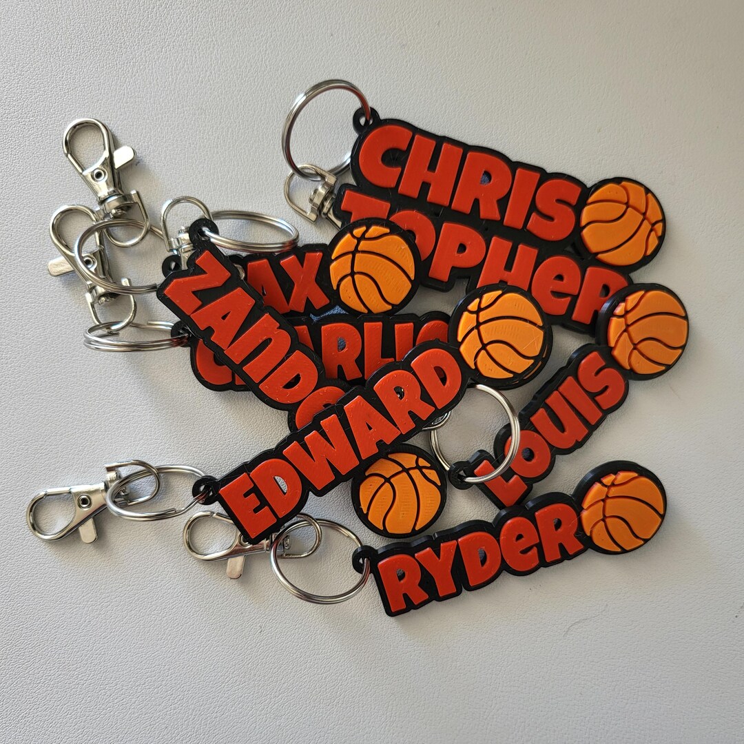 Custom 3D Printed Keychain - Baseball Keychain - Baseball Team Gifts ...