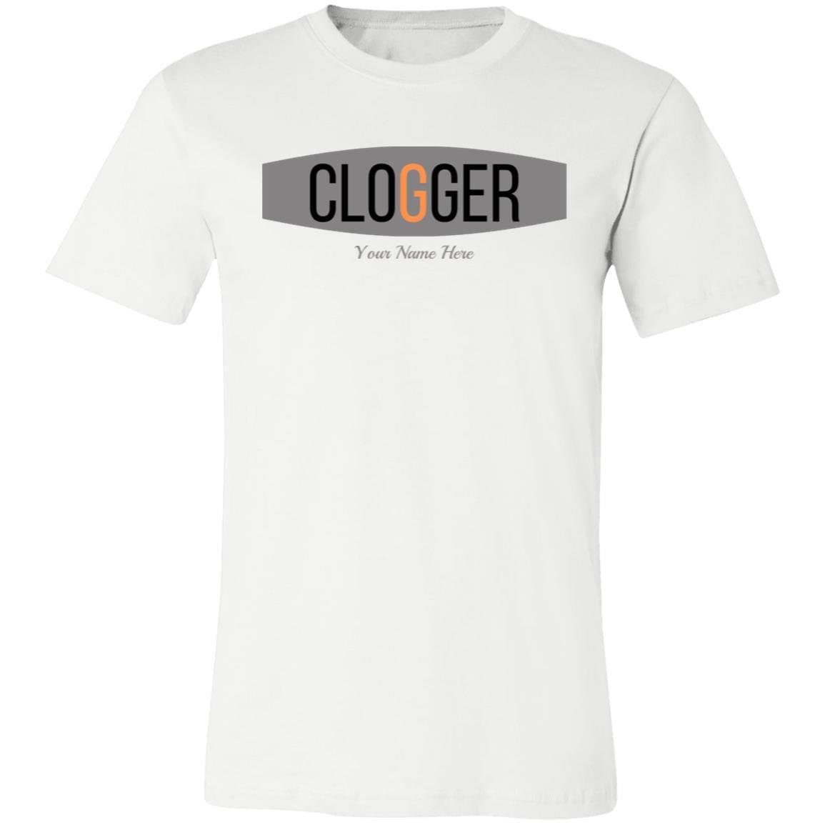 Personalized Clogger With Orange G Unisex Short-sleeve Tee | Clogging ...