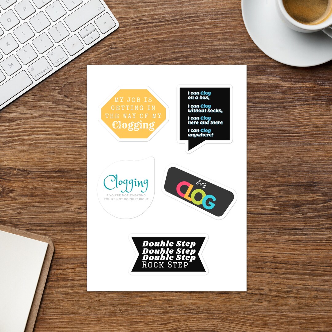 Clogging Variety Sticker Sheet | Clogging Gift | Clogger Gift | Clogger ...