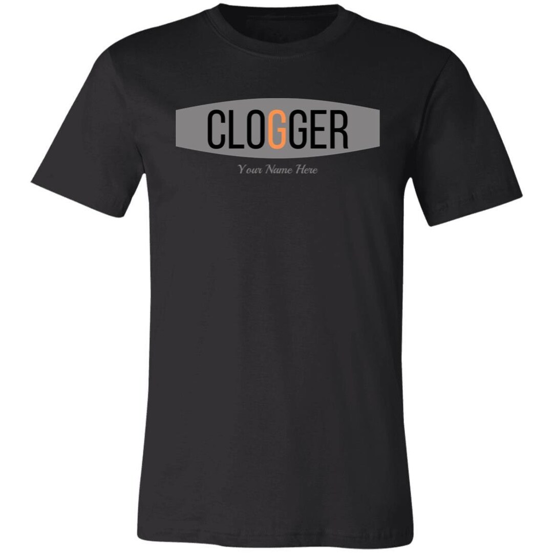 Personalized Clogger With Orange G Unisex Short-sleeve Tee | Clogging ...