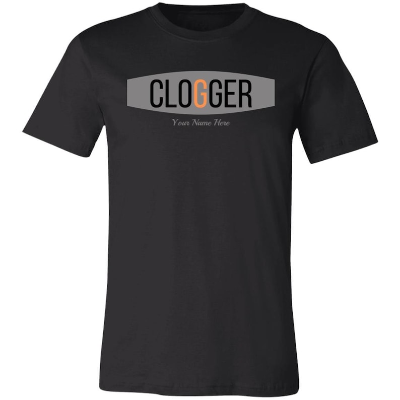 Personalized Clogger With Orange G Unisex Short-sleeve Tee | Clogging ...