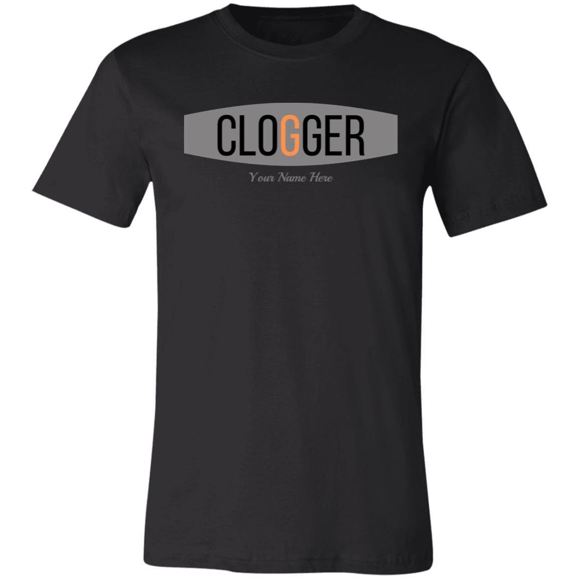 Personalized Clogger With Orange G Unisex Short-sleeve Tee Clogging Tee ...