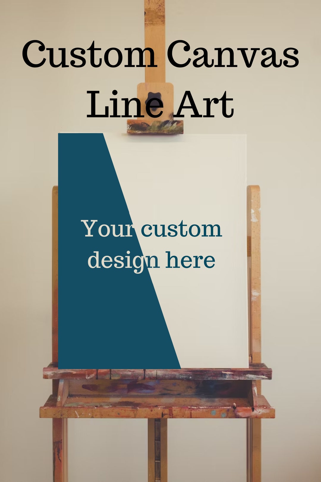 Custom Embroidered Canvas Line Art Personalizable Line Art Canvas Wall ...