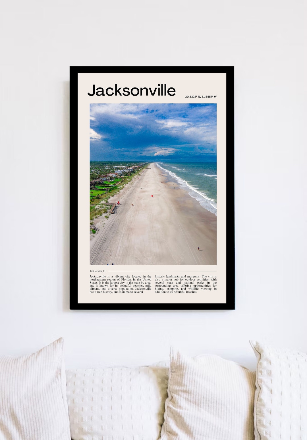 Jacksonville, FL Poster Travel Poster Vintage Jacksonville Florida ...