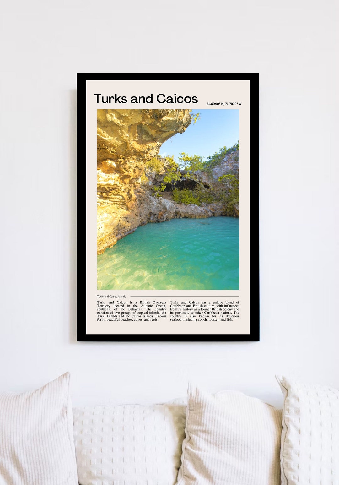 Turks and Caicos Islands Poster | Travel Poster | Vintage Turks and ...