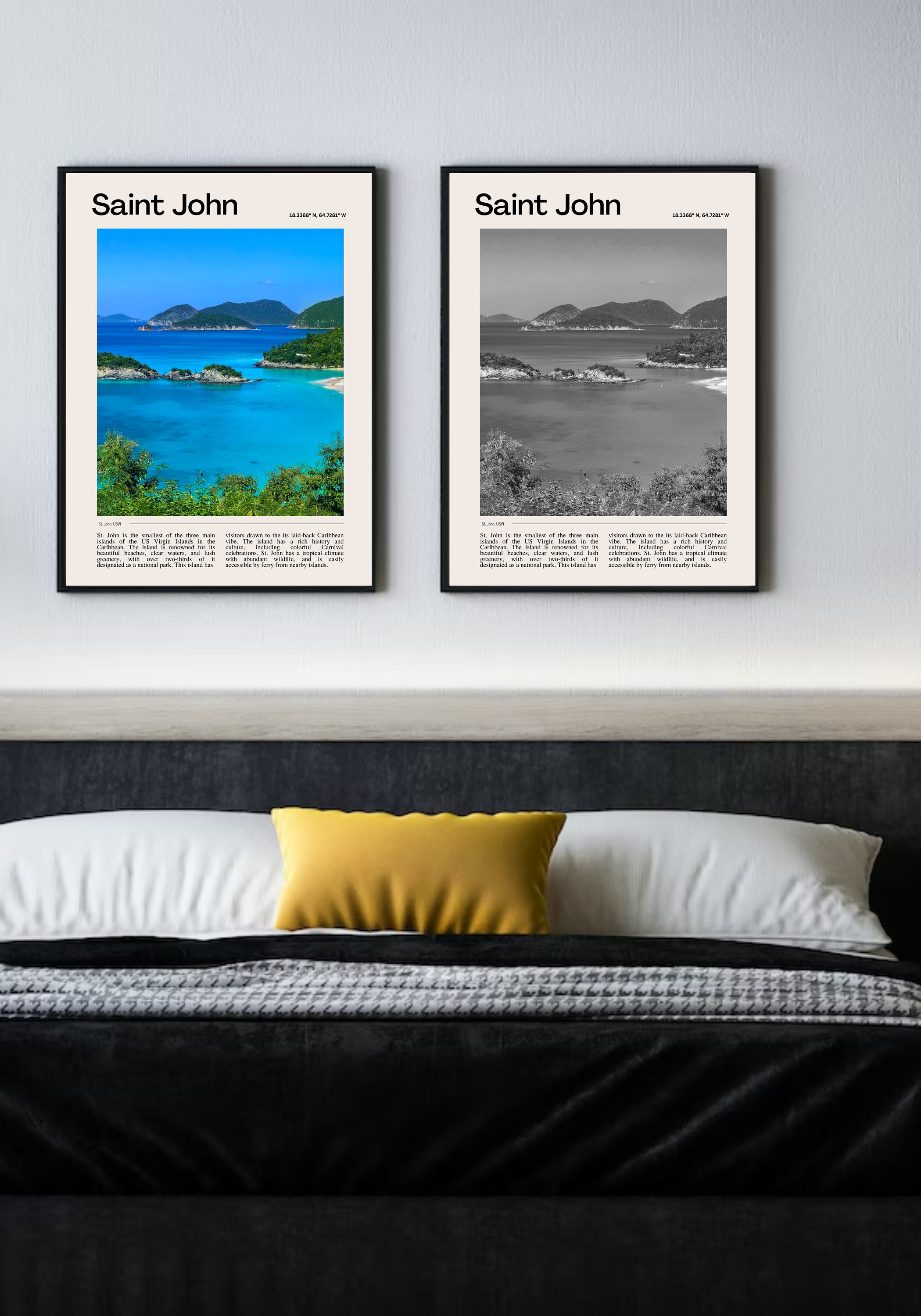 Saint John US Virgin Islands Poster | Travel Poster | Vintage St. John ...