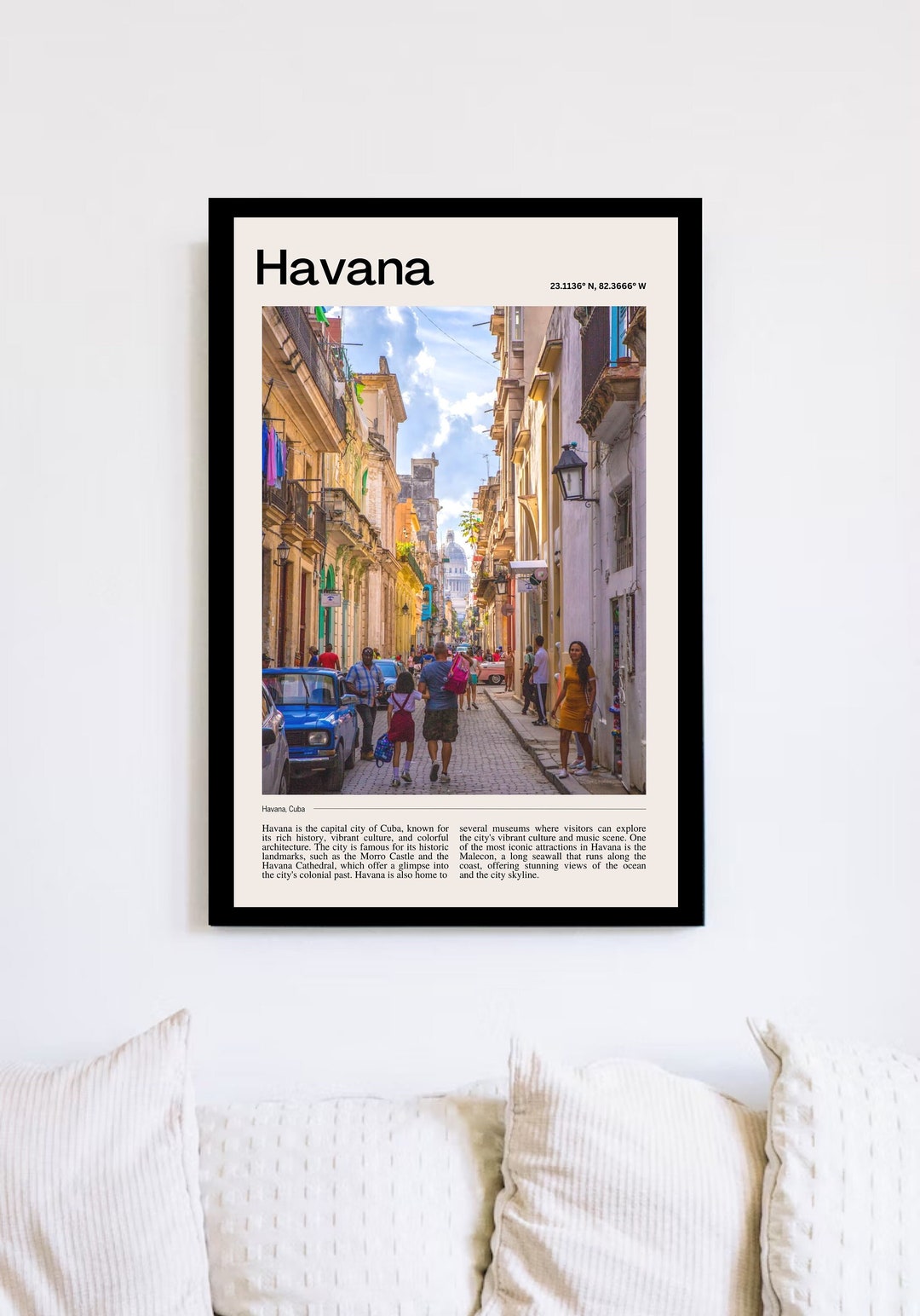 Havana Cuba Poster | Travel Poster | Vintage Havana Cuba Poster | Color ...