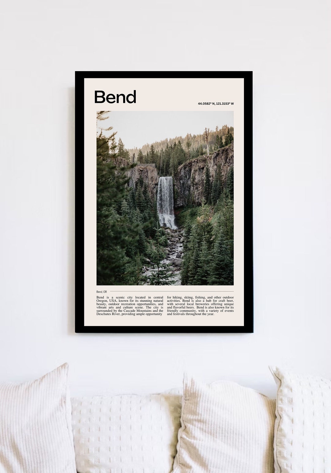 Bend, OR Poster | Travel Poster | Vintage Bend Oregon Poster | Color ...