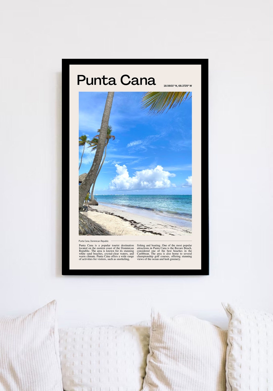 Punta Cana Poster | Travel Poster | Vintage Punta Cana Poster | Color ...