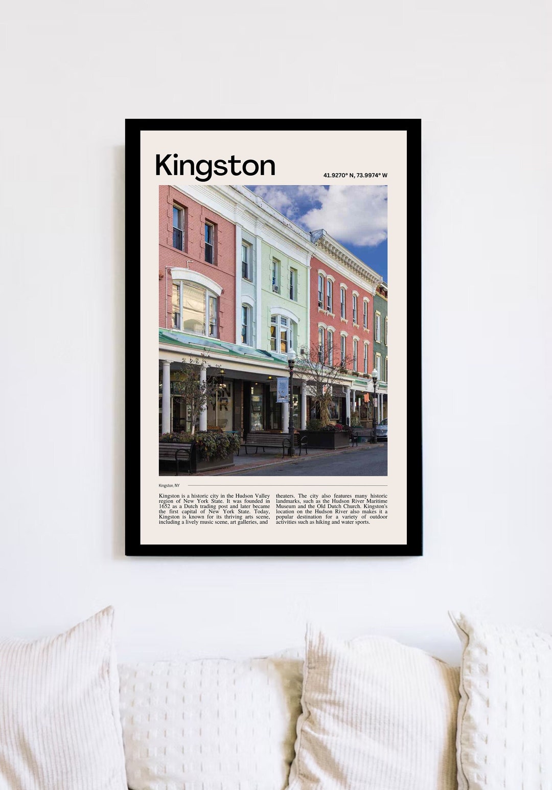 Kingston Poster Kingston New York New York Poster Color Digital ...