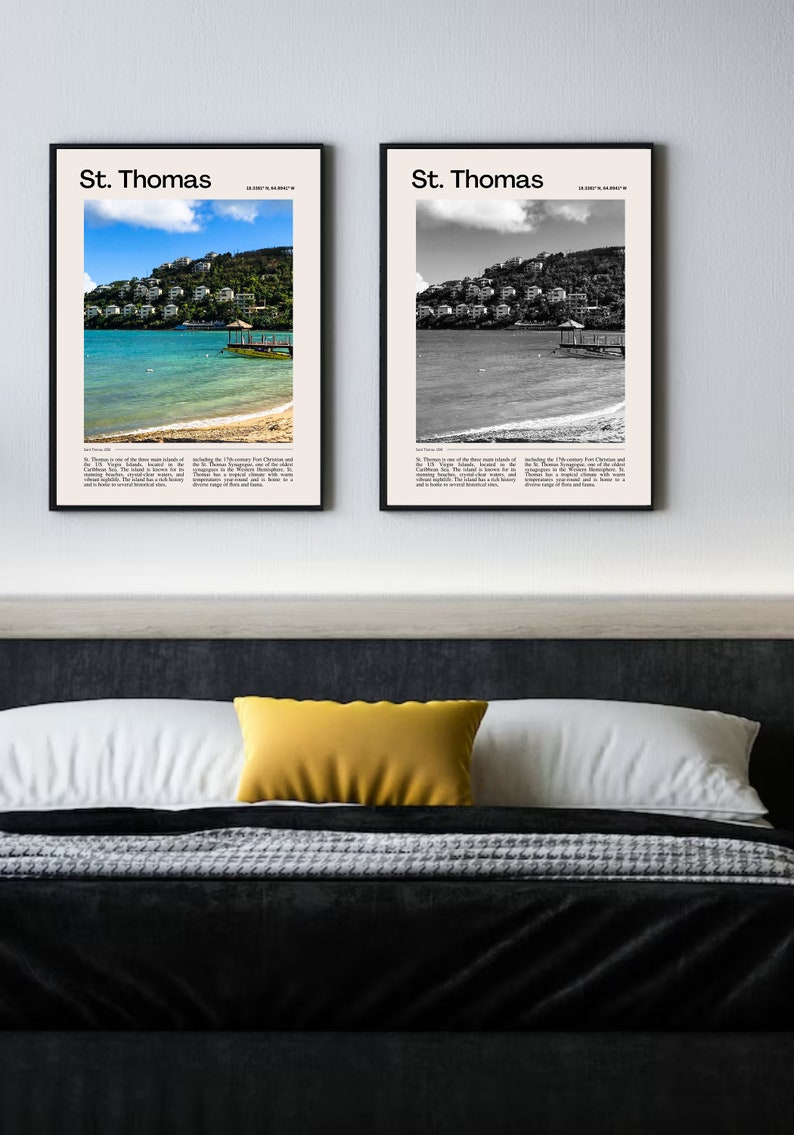 Saint Thomas US Virgin Islands Poster Travel Poster - Etsy