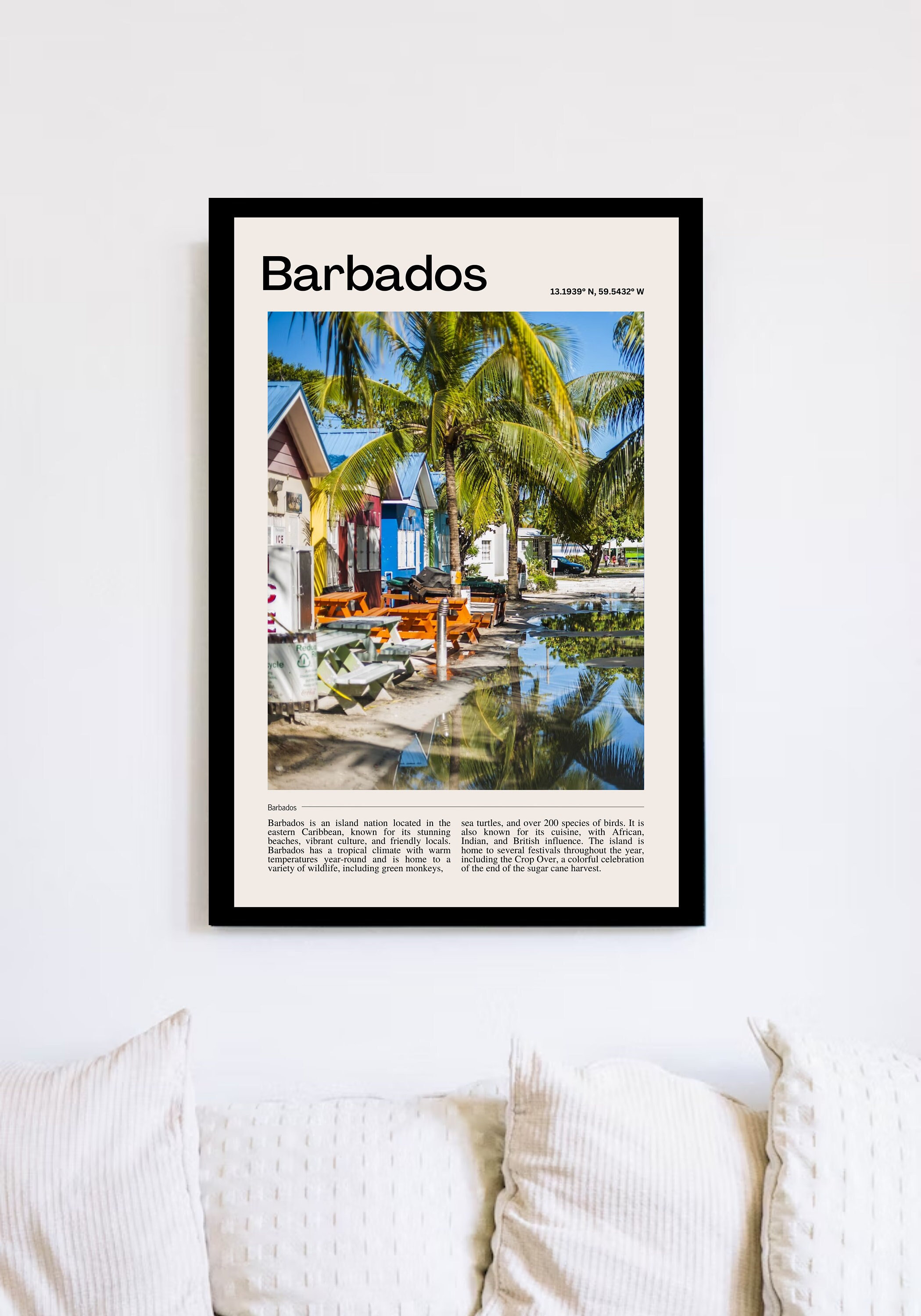 Barbados Poster Travel Poster Vintage Barbados Poster Color Digital ...