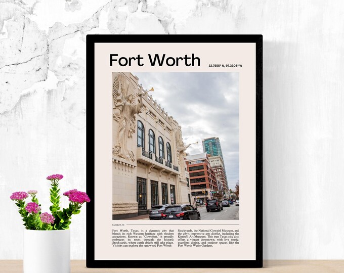 Fort Worth Texas Poster | Travel Poster | Vintage Texas Poster | Fort ...