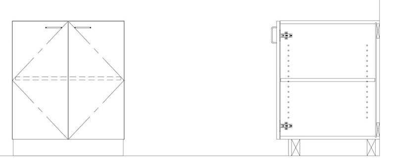 Basic 2 Door Base Cabinet Construction Plans - Etsy