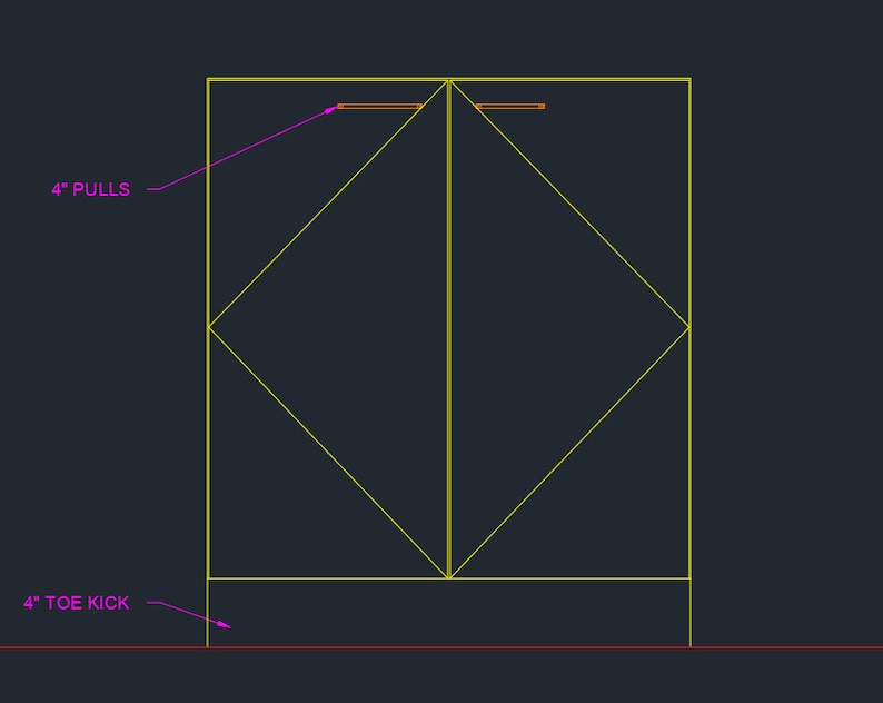Basic 2 Door Base Cabinet Construction Plans - Etsy