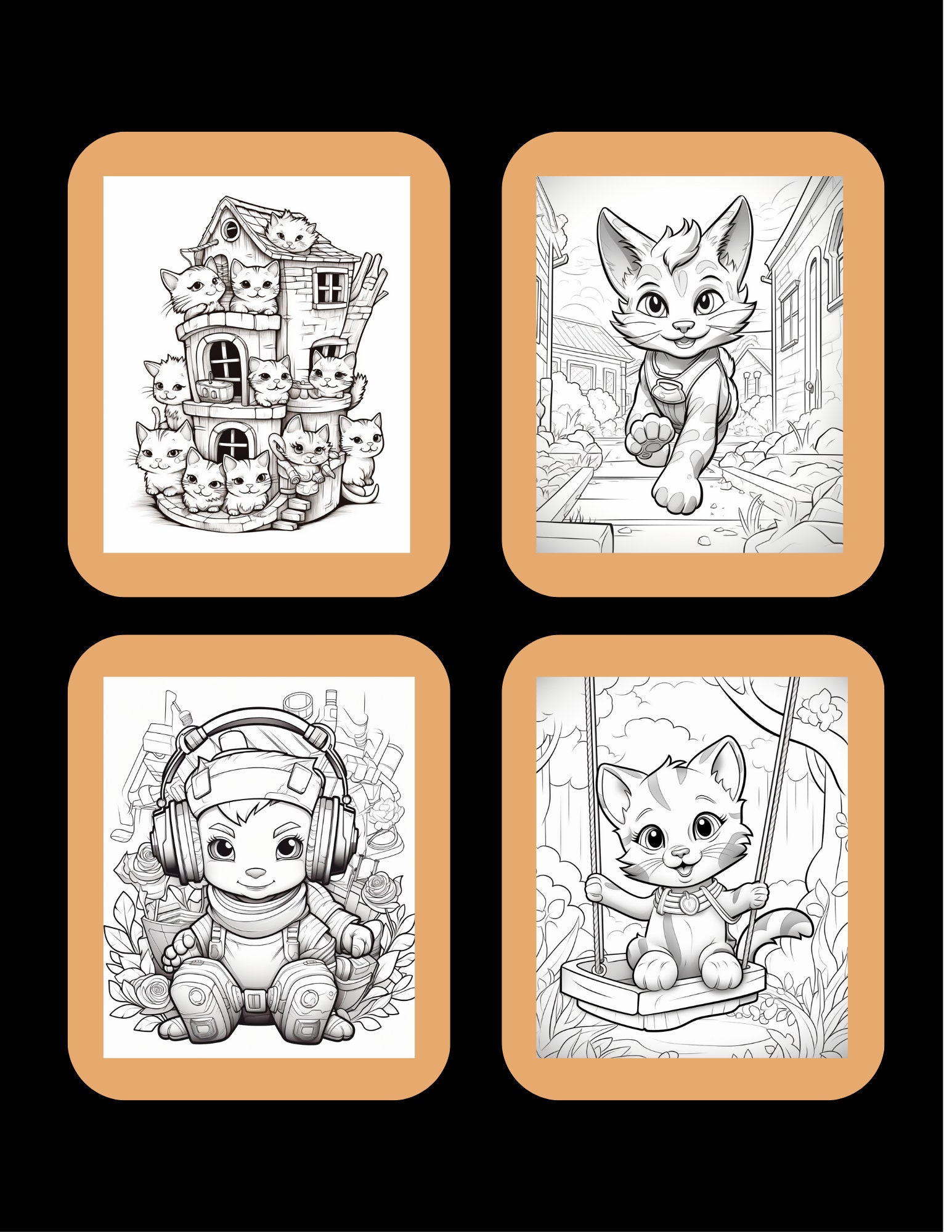 Cat-tastic Coloring Adventure: Cute Kitty Cat Coloring Book, Gift Ideas ...