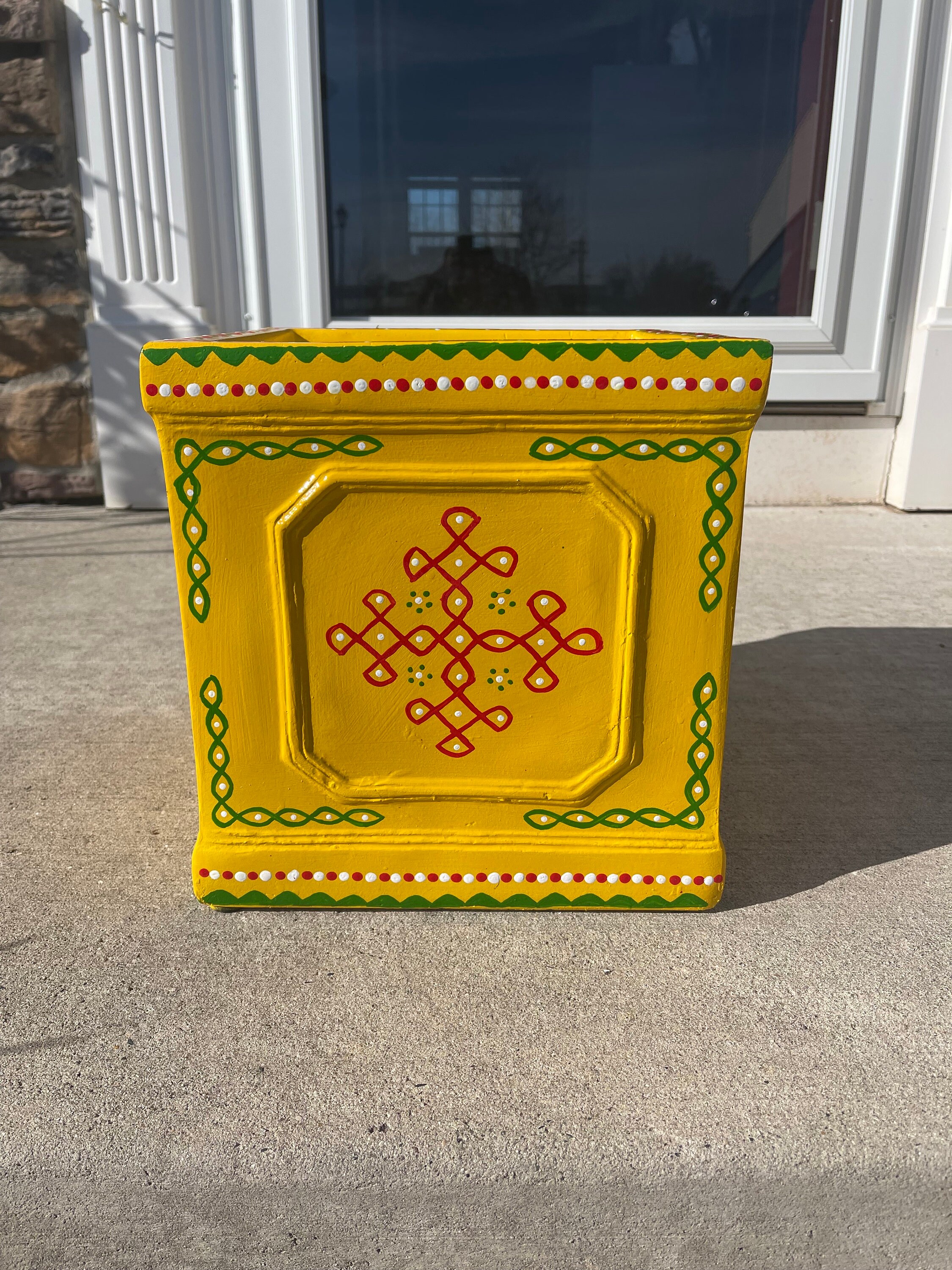 Handmade Tulsi Pot: Indian Home Decor, Hindu Planter - Etsy