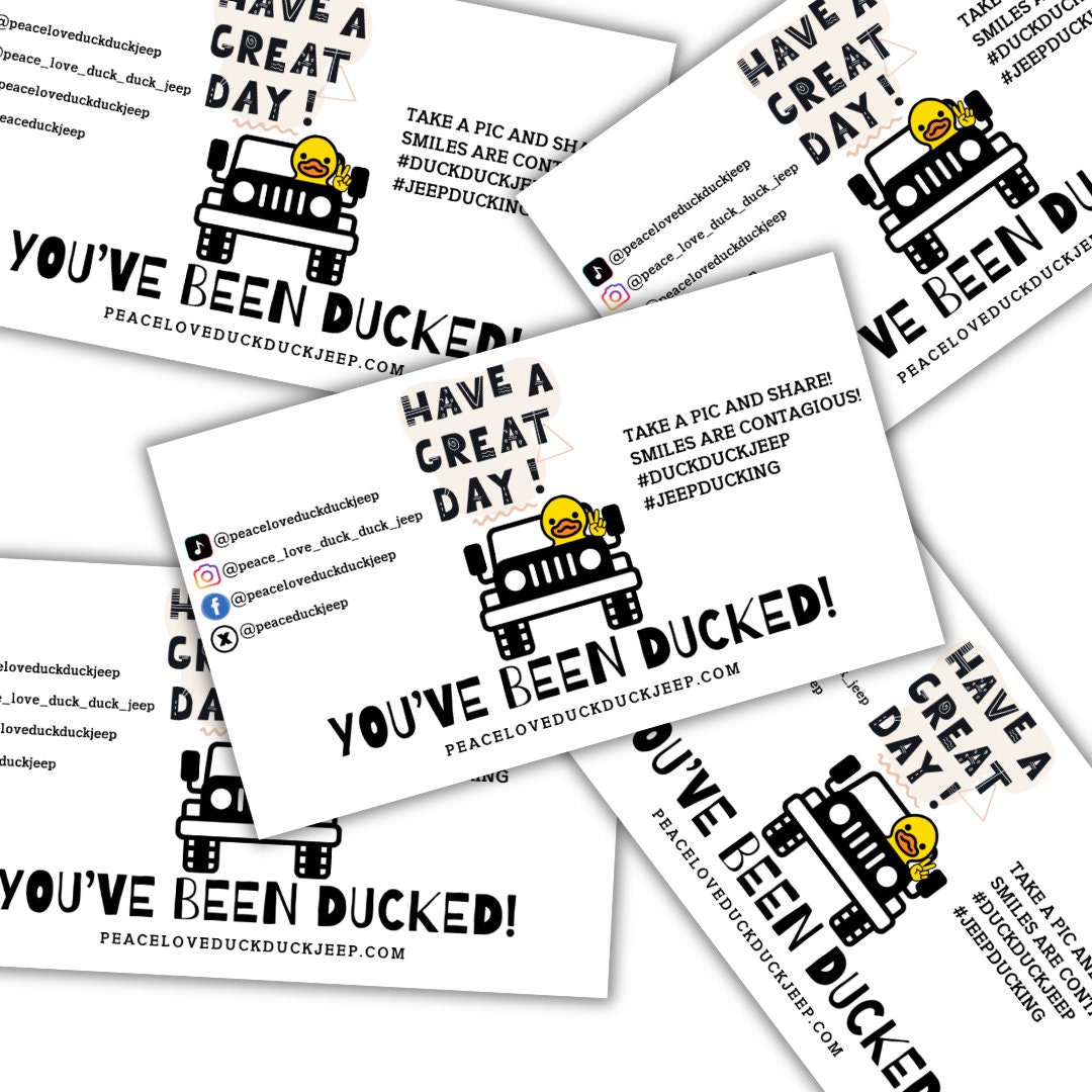You’ve Been Ducked - Duck Tags - Ducking Tags - Tags for Ducking ...