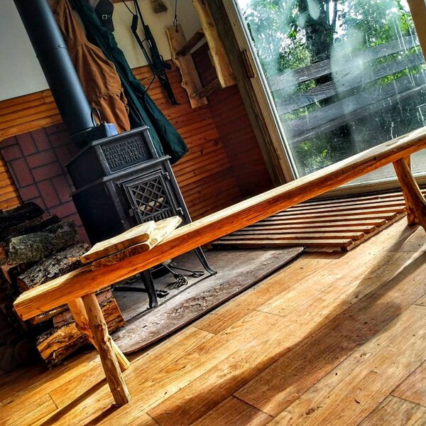 Live Edge Bench - Etsy