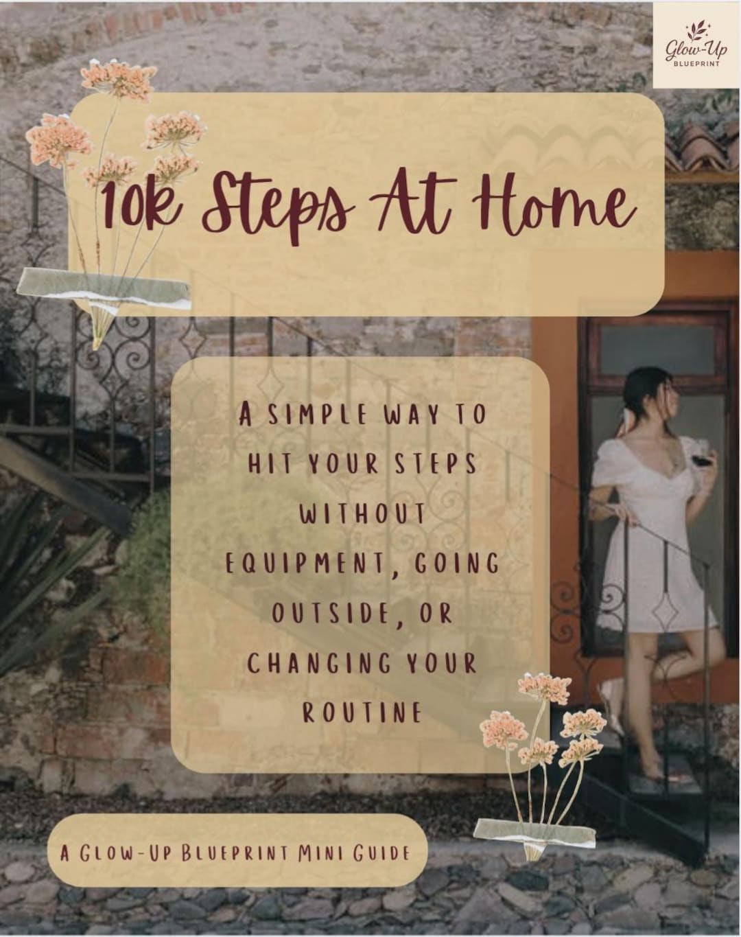 10K Steps at Home Plan • Indoor Walking Guide • Step Tracker • At-home ...