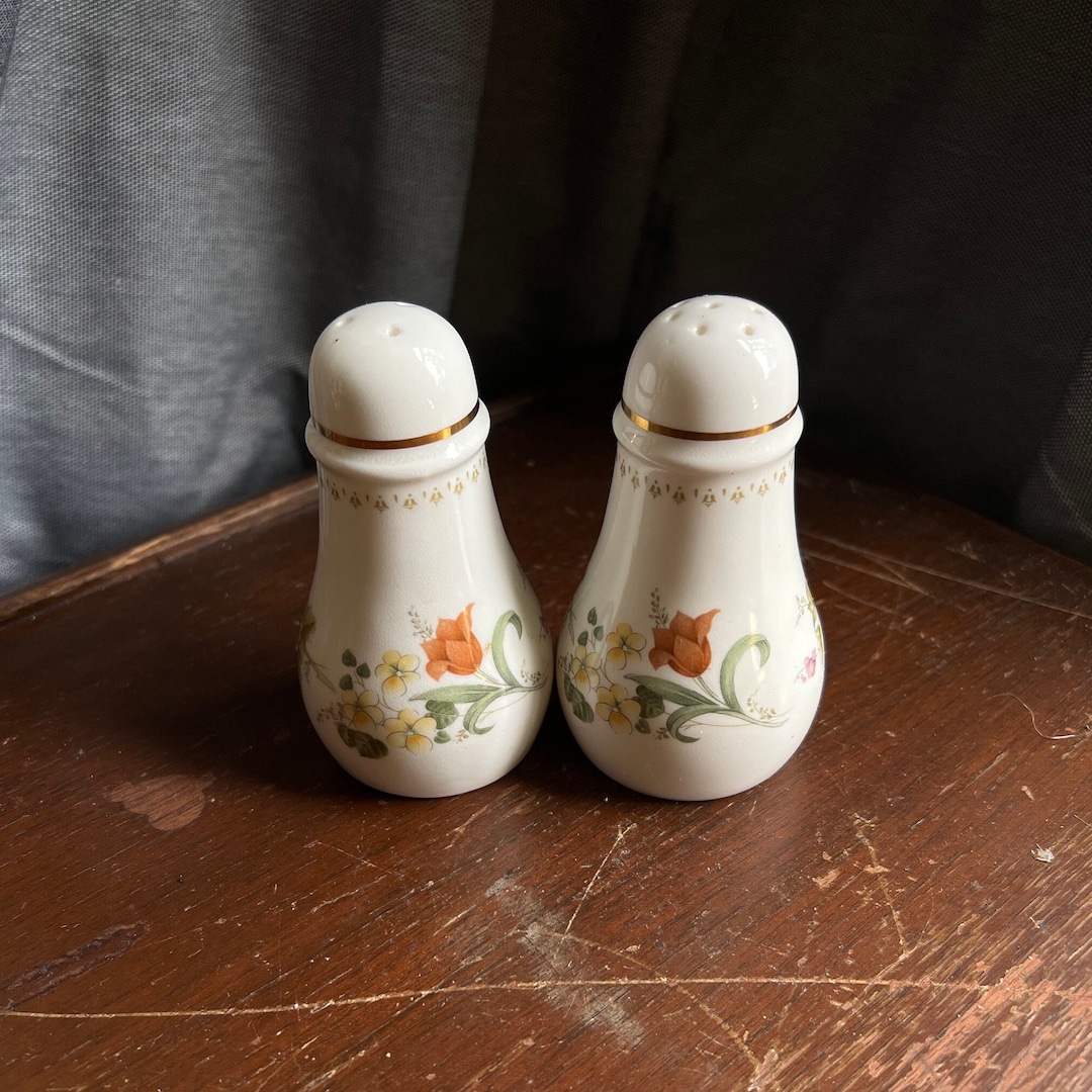 Wedgwood Floral Salt and Pepper Cruet Set Vintage Salt Paper - Etsy