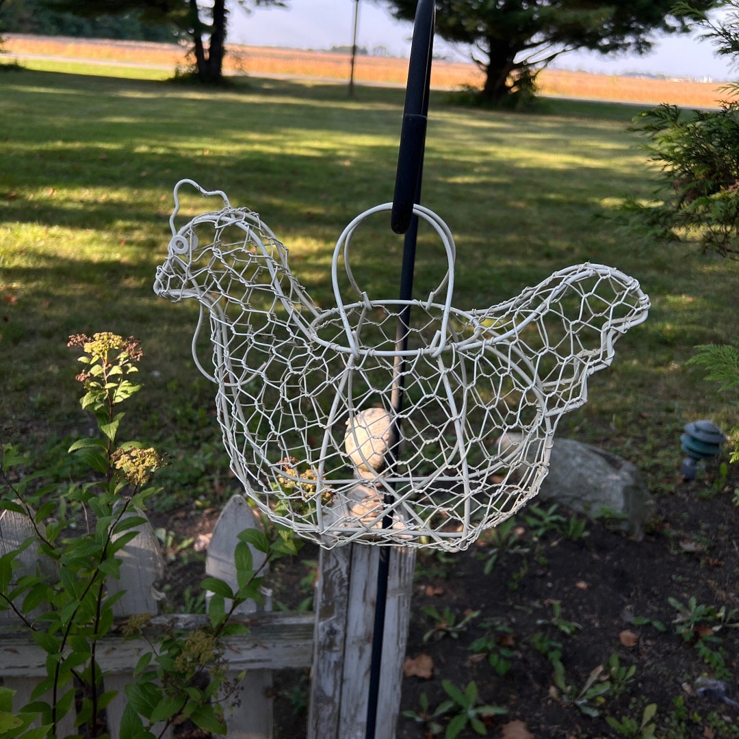 Primitive Farmhouse Rustic Colonial Chicken Wire Egg Basket - Etsy