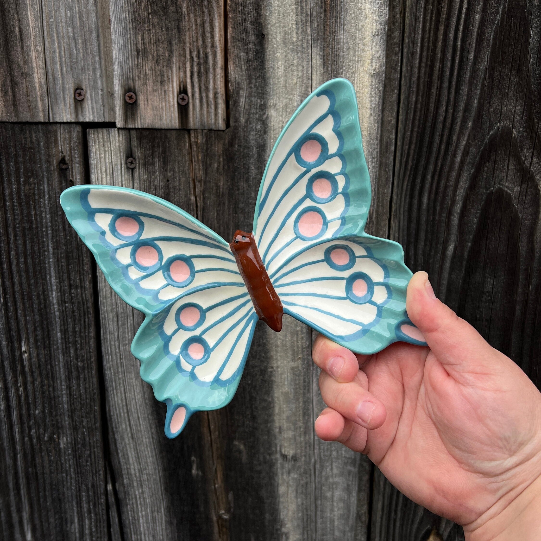 Ceramic Butterfly Ring Dish, Butterfly Shaped Trinket Tray for Jewelry ...