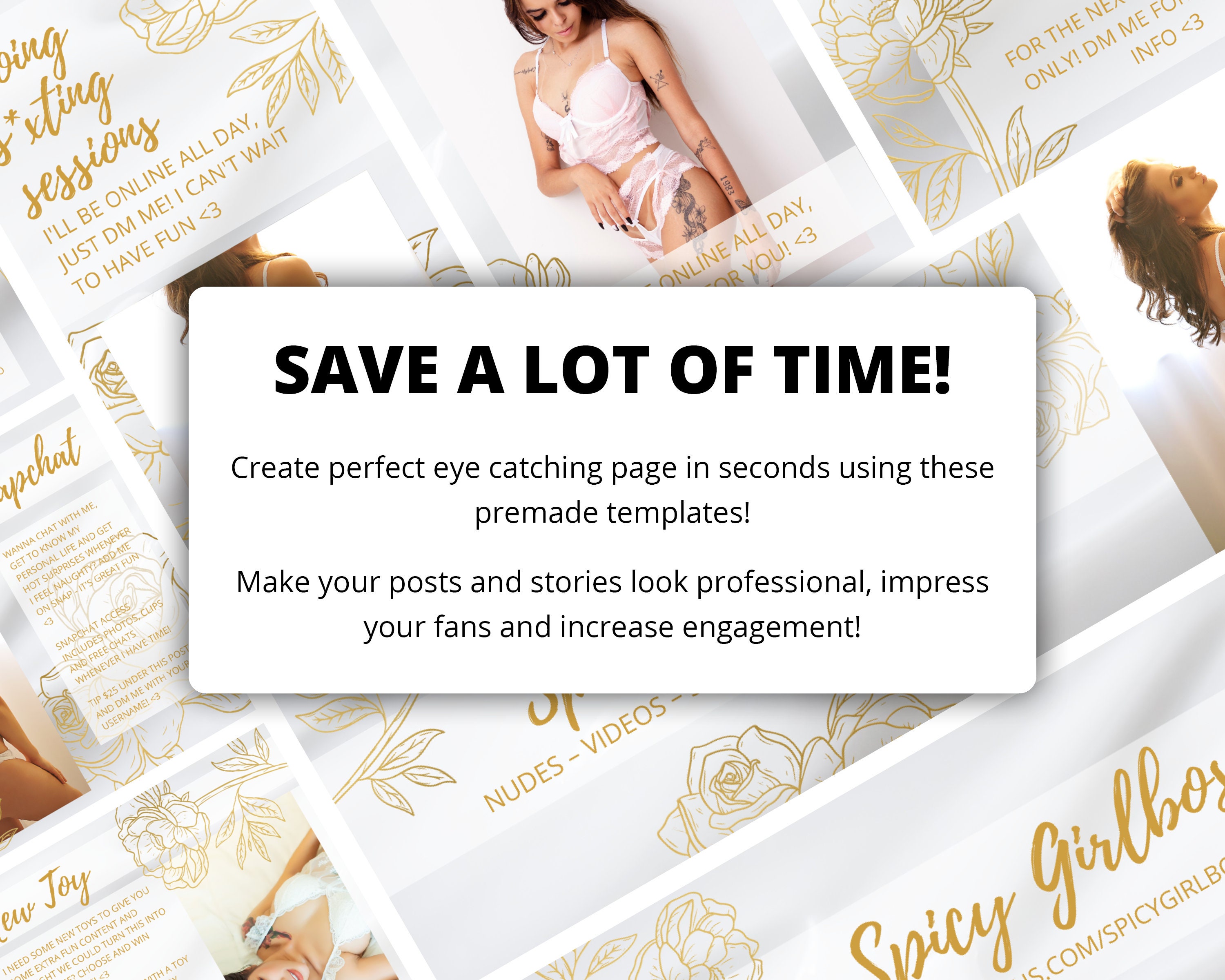 Onlyfans Full Page Template Set | Full Page Graphic | for Fansly, Cam ...