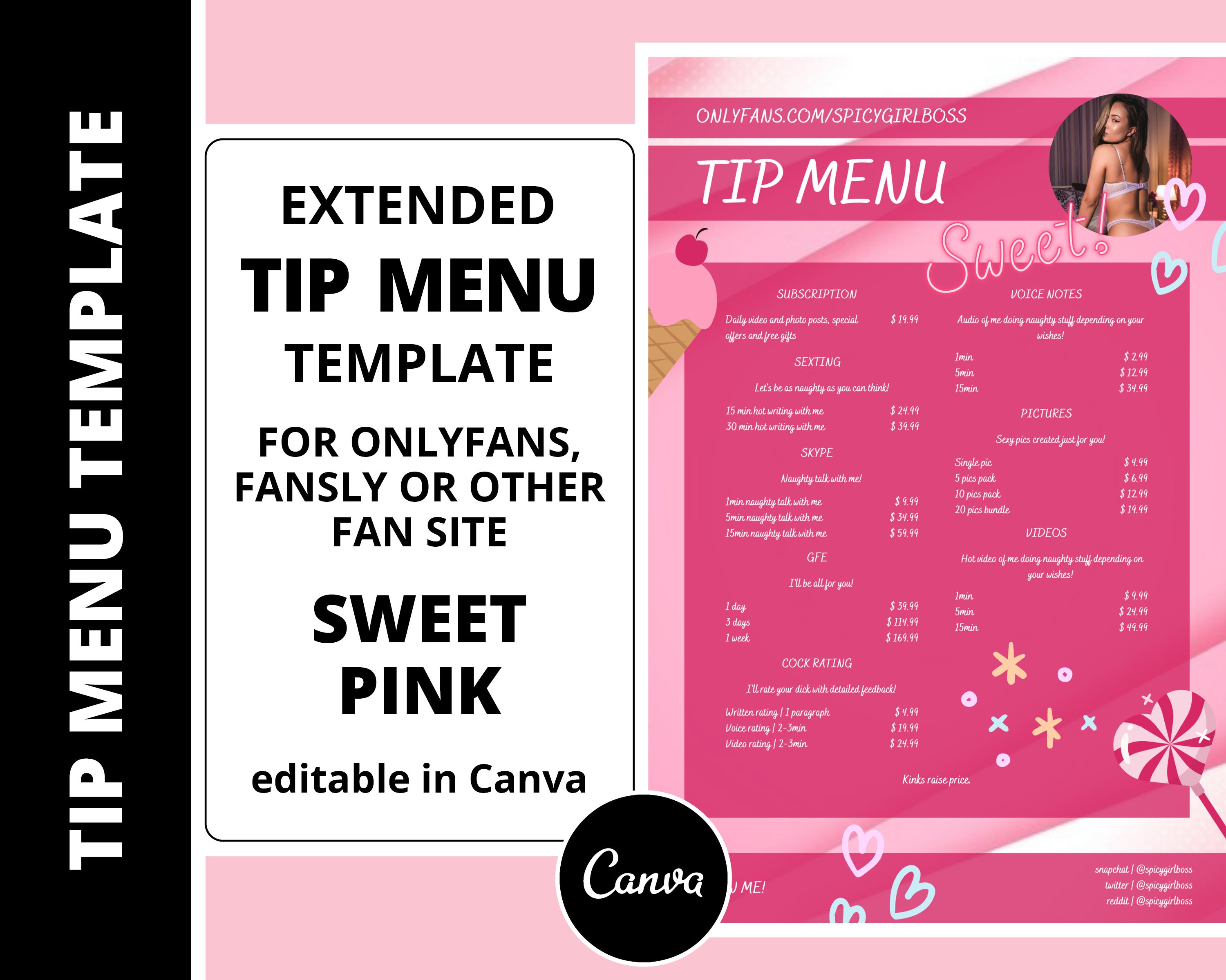 Onlyfans Editable Tip Menu Template for Fansly, Cam Girl, Adult ... Onlyfans Editable Tip Menu Template for Fansly, Cam Girl, Adult ...