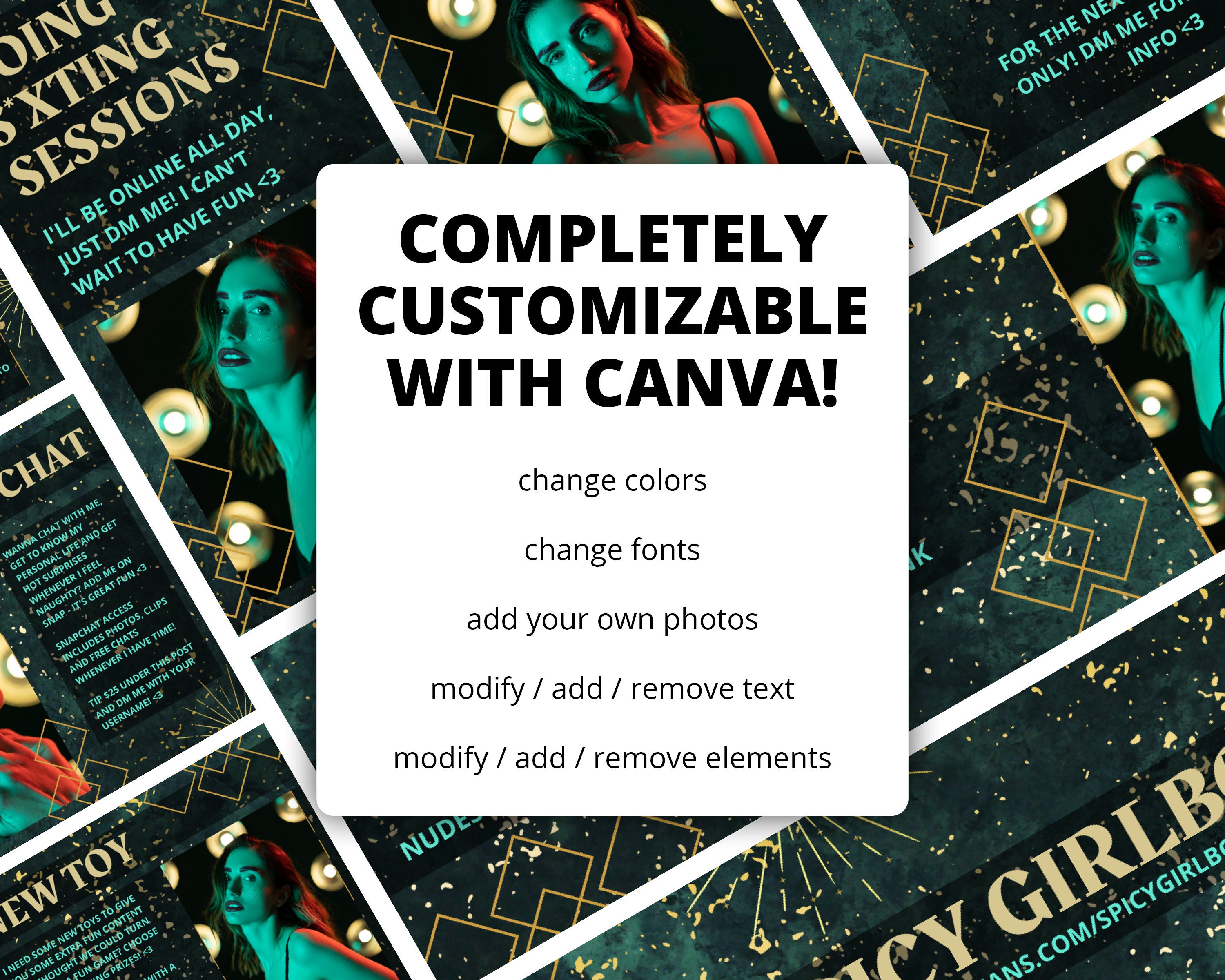 Onlyfans Full Page Template Set Full Page Graphic for Fansly, Cam Girl ...