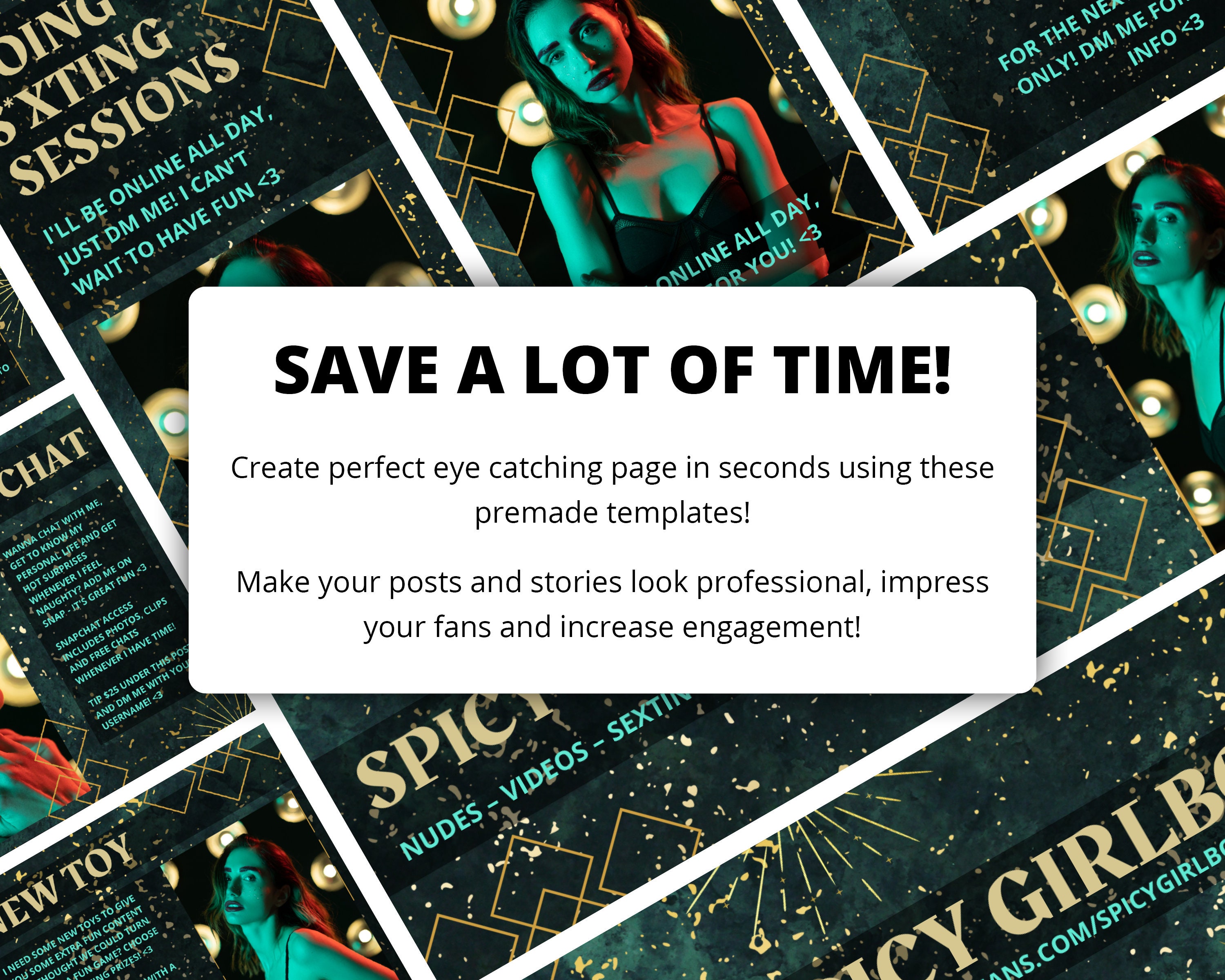 Onlyfans Full Page Template Set Full Page Graphic for Fansly, Cam Girl ...