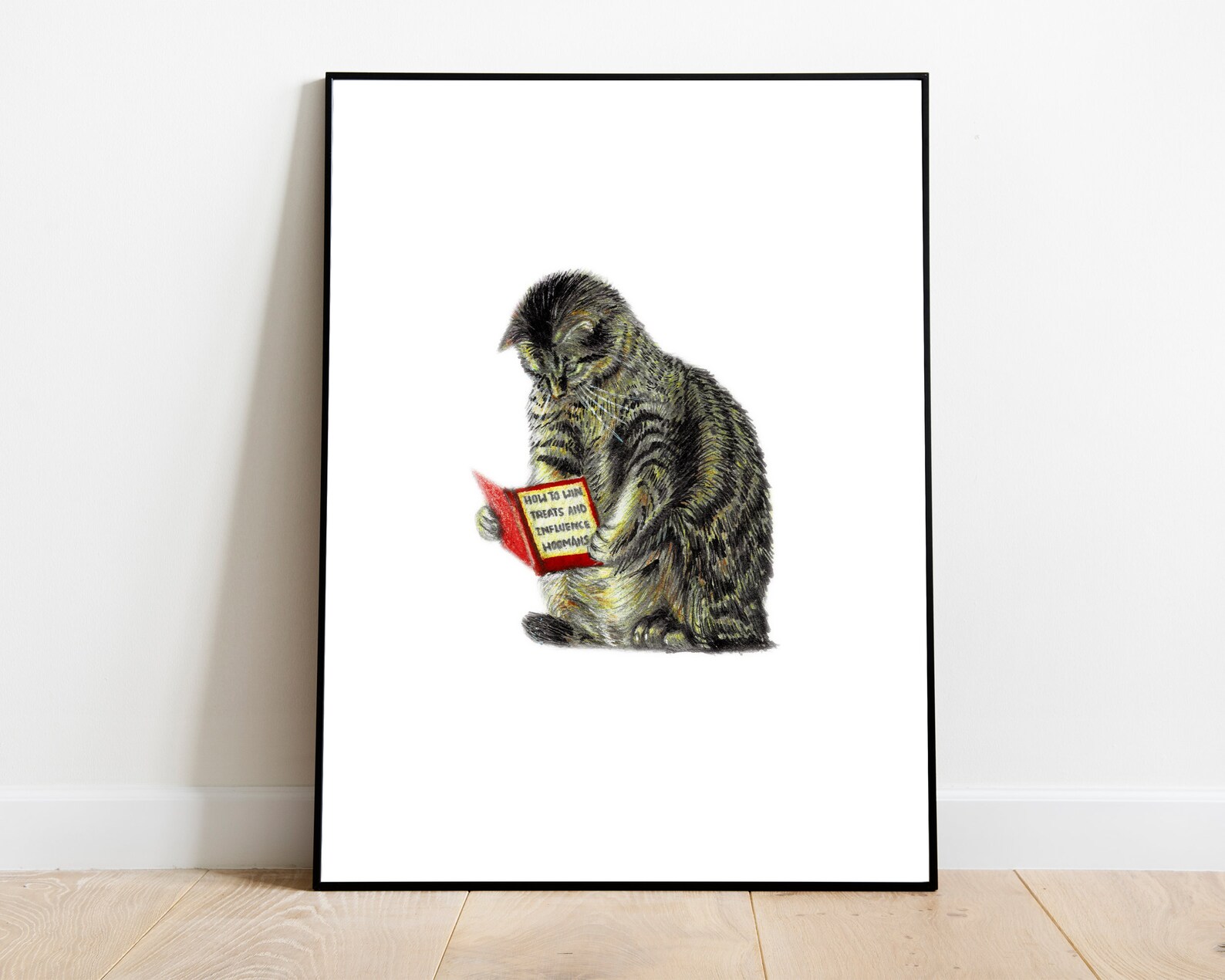 Smart Cat Artwork Digital Download Printable Wall Art for Cat Lovers ...