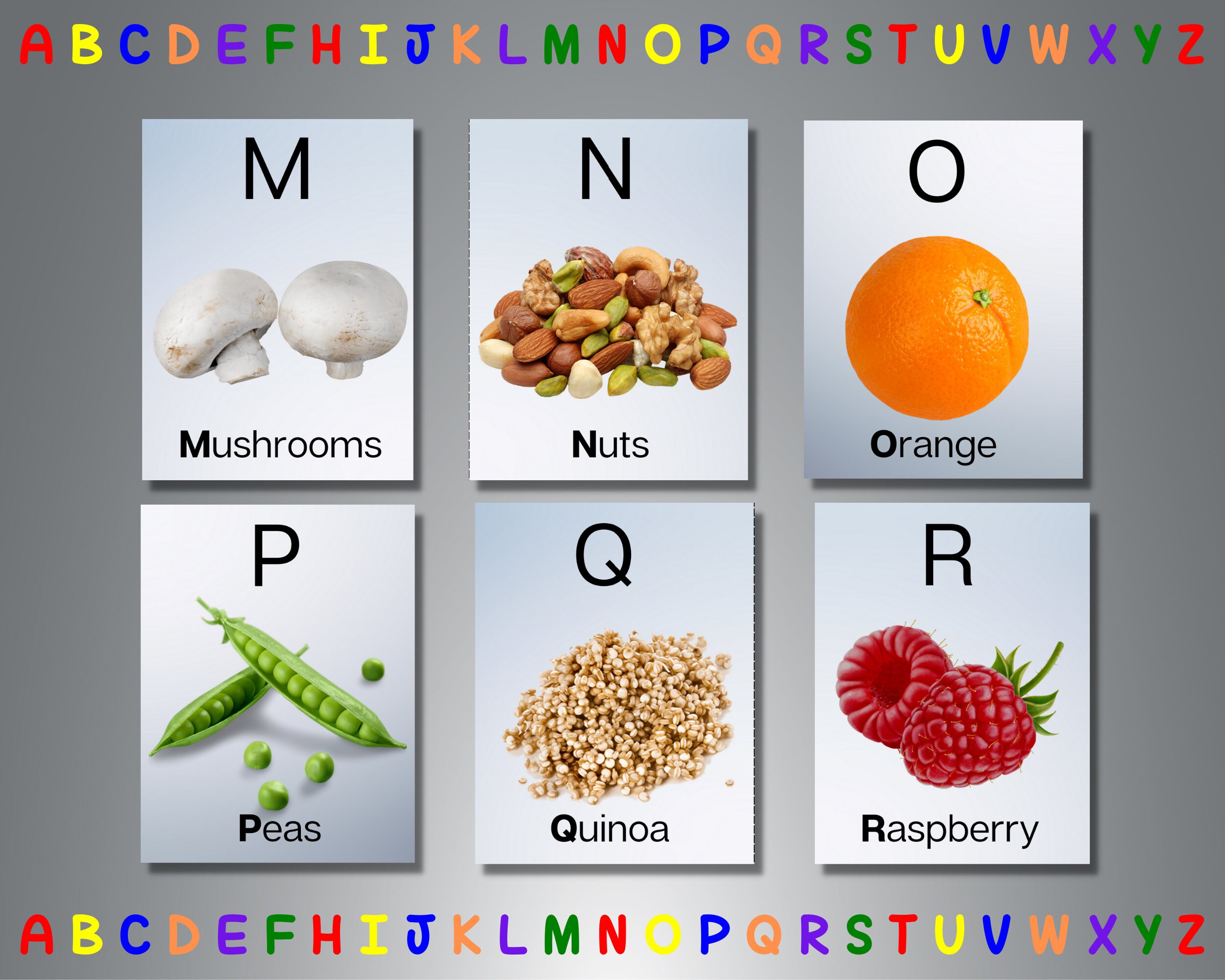 ABC Flash Cards | Alphabet Flashcards | Natural Foods | Education ...