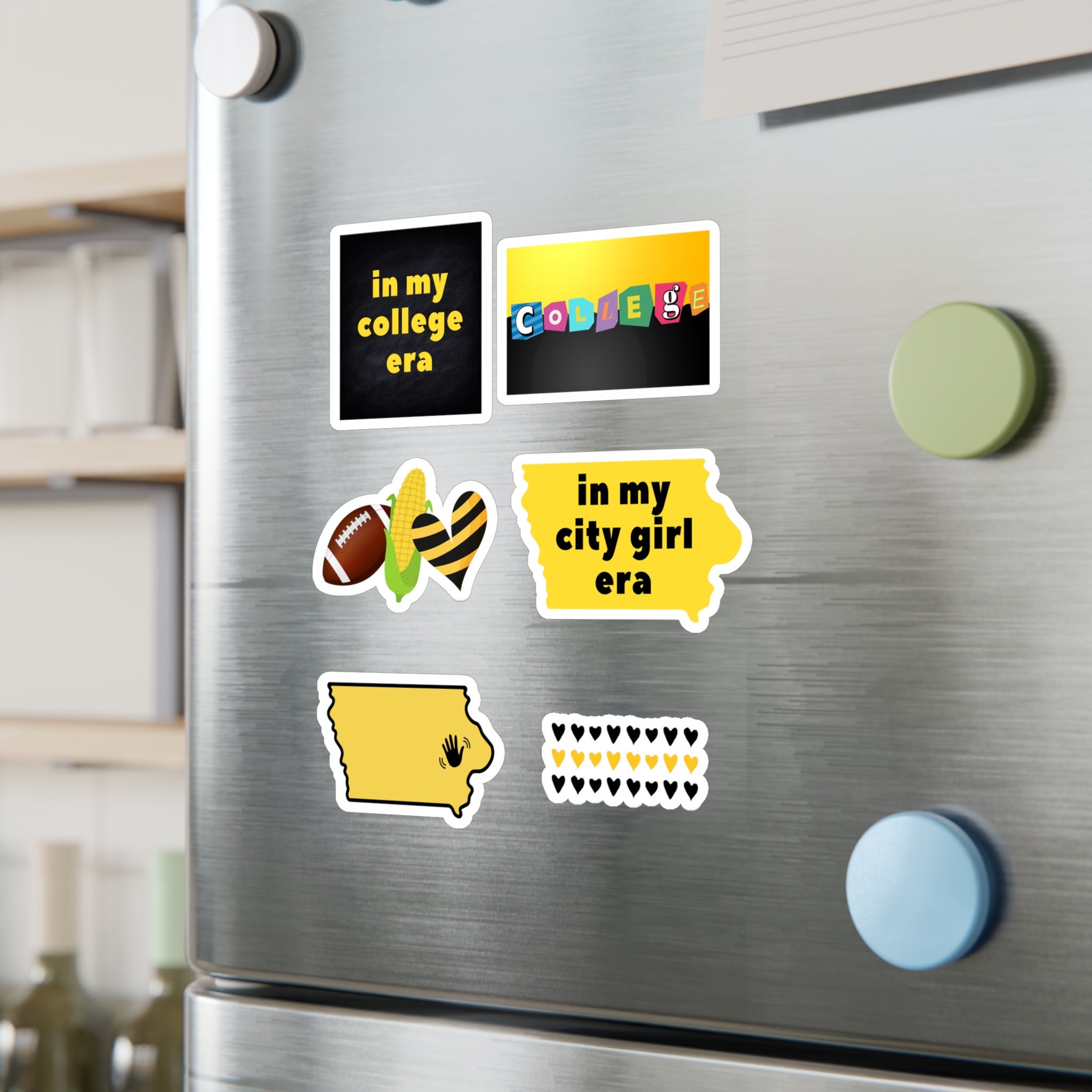 Iowa Vinyl Stickers, Iowa Decals, Iowa City, in My Era Stickers, Black ...