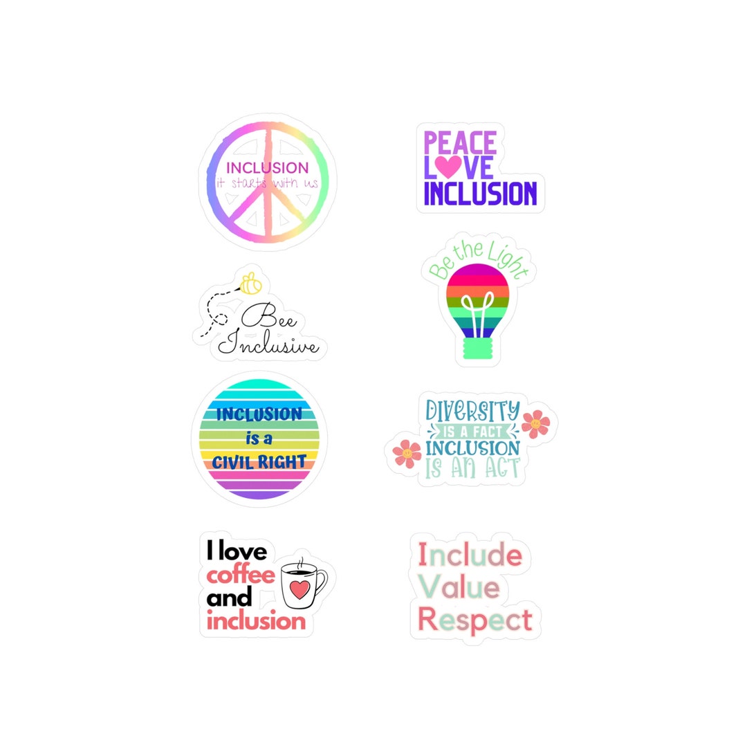 Inclusion Vinyl Stickers, Inclusive Education Decals, Special Ed ...