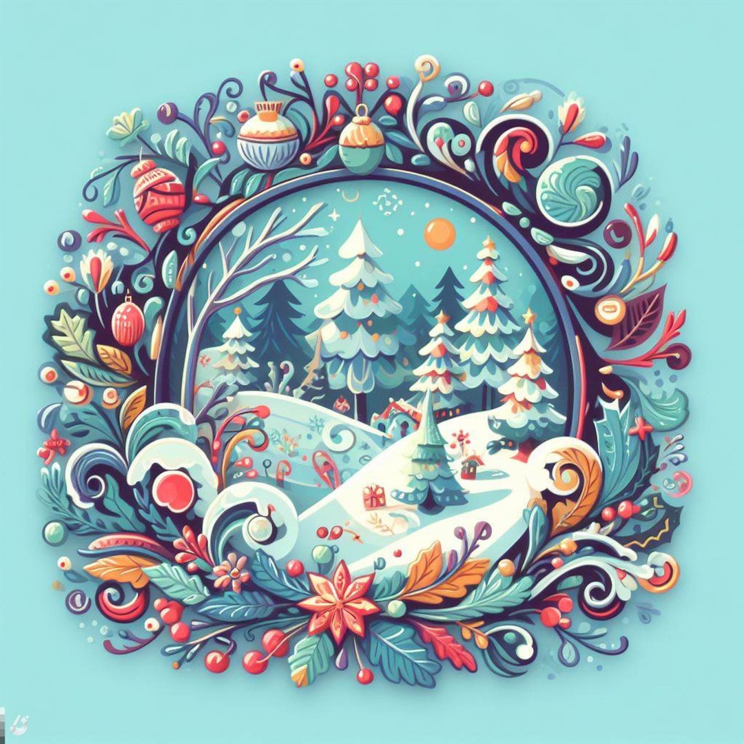 20 Digital Christmas Card Designs to Create Your Own Christmas - Etsy