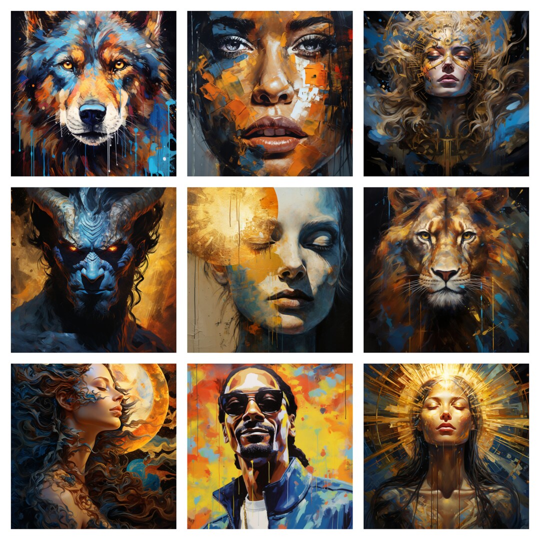 Ai Art Prompt: Artistic Painted Portraits midjourney - Etsy