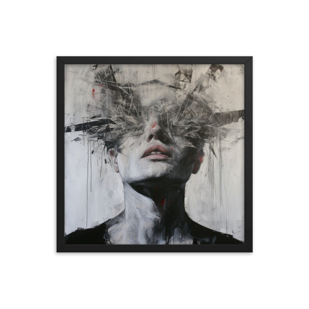 Fragmented Reality Framed Poster - Etsy