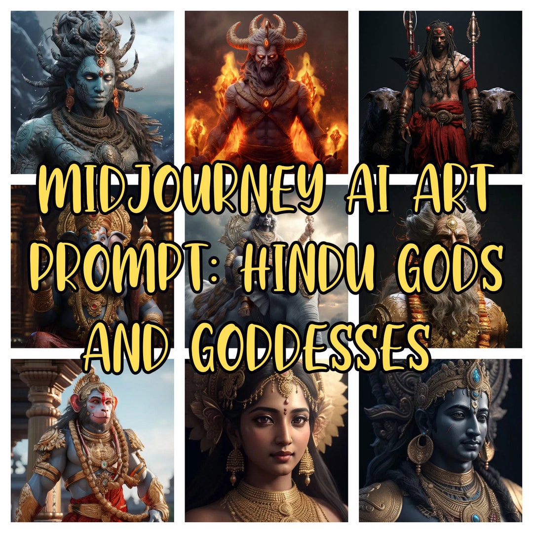 Midjourney Ai Art Prompt: Hindu Gods and Goddesses prompt to Create Generative Art of Hindu ...